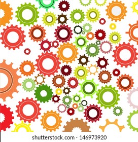Seamless Cogs Repeat Pettern Colours Vector Stock Vector (Royalty Free ...