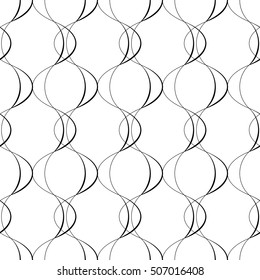 Seamless Curved Line Pattern Black White Stock Vector (Royalty Free ...