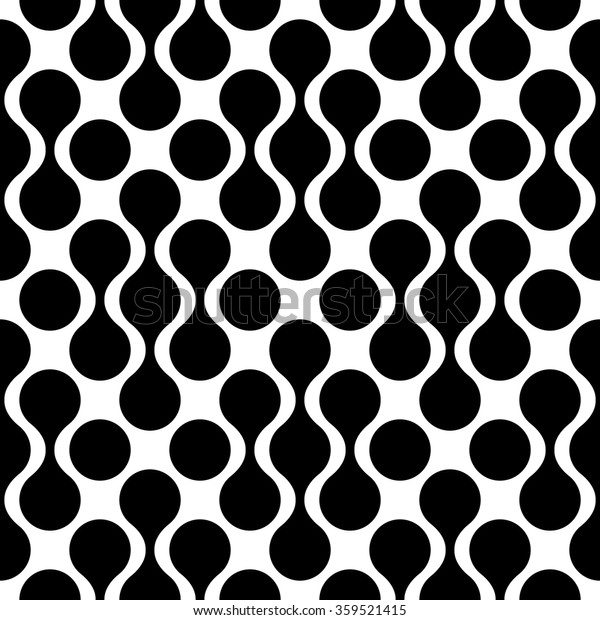 Seamless Curved Shape Pattern Vector Black Stock Vector (Royalty Free ...