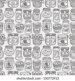 Seamless Doodle Jam Pattern Stock Vector (Royalty Free) 150772913 ...
