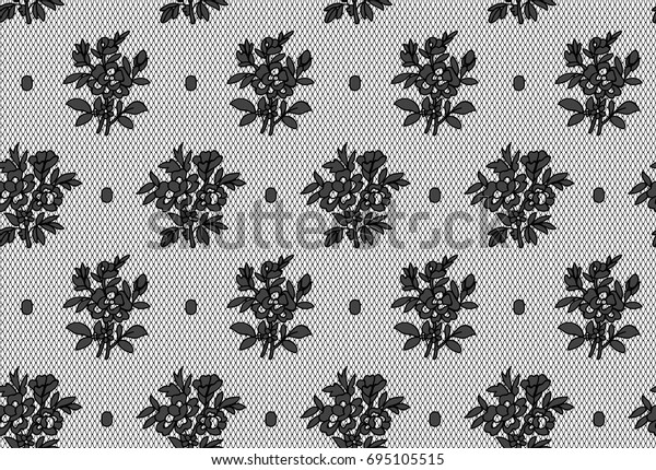 Seamless Floral Lace Pattern Vector Illustration Stock Vector (Royalty ...