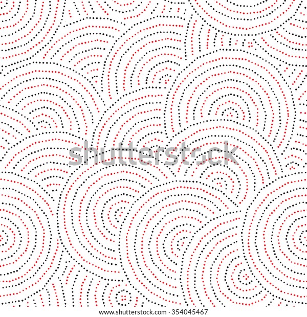 Seamless Illustrated Pattern Made Dots Inspired Stock Vector (Royalty ...