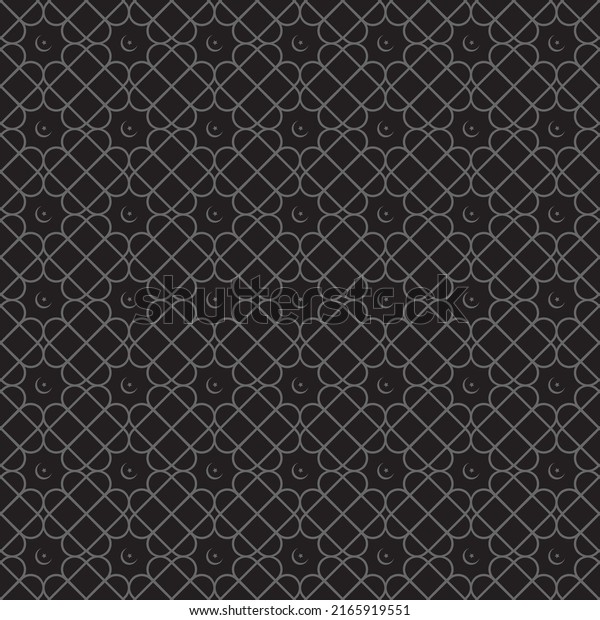 Seamless Islamic Pattern Background Black Color Stock Vector (Royalty ...