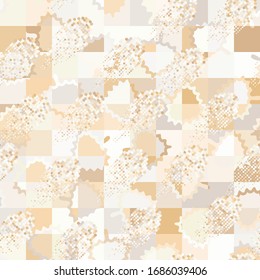Seamless Multicolored Checkered Pattern Including Symbolic Stock Vector ...