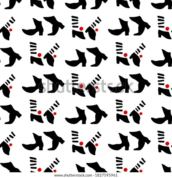 Seamless Pattern Dancing Feet Vector Illustration Stock Vector (Royalty ...