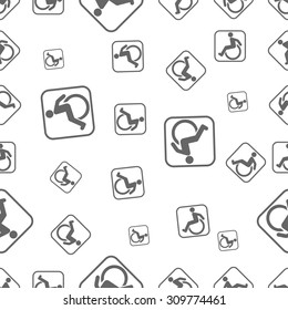 Seamless Pattern Disabled Stock Vector (Royalty Free) 309774470 ...