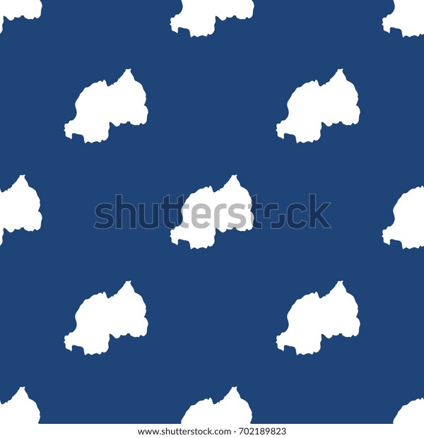 Seamless Pattern Filled Maps Rwanda White Stock Vector (Royalty Free ...