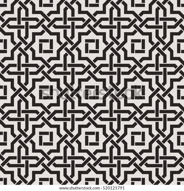 Seamless Pattern Intersecting Stripes Poly Lines Stock Vector Royalty Free 520121791