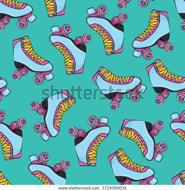 Seamless Pattern Rollers Vector Background Textile Stock Vector ...