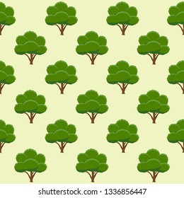 Seamless Pattern Trees Vector Illustration Stock Vector (Royalty Free ...