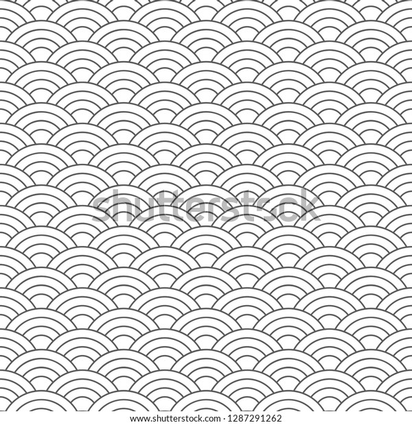 Seamless Pattern Wave Fish Scales Texture Stock Vector (Royalty Free ...