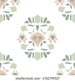 Cute Flower Pink Light Green Design Stock Vector (Royalty Free ...