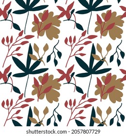 Seamless Repeating Pattern Flowers Vector Illustration Stock Vector ...