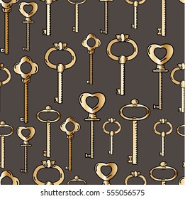 Seamless Pattern Keys Vector Stock Vector (Royalty Free) 2482793069 ...