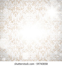 Seamless Wallpaper Pattern White Stock Vector (Royalty Free) 59743058 ...