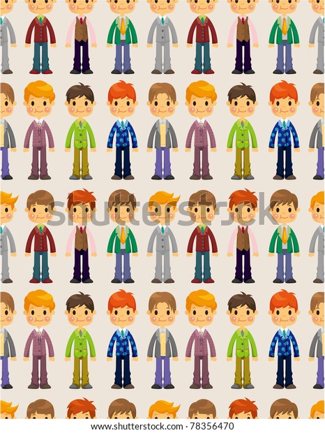 Seamless Young Boy Pattern Stock Vector (Royalty Free) 78356470 ...
