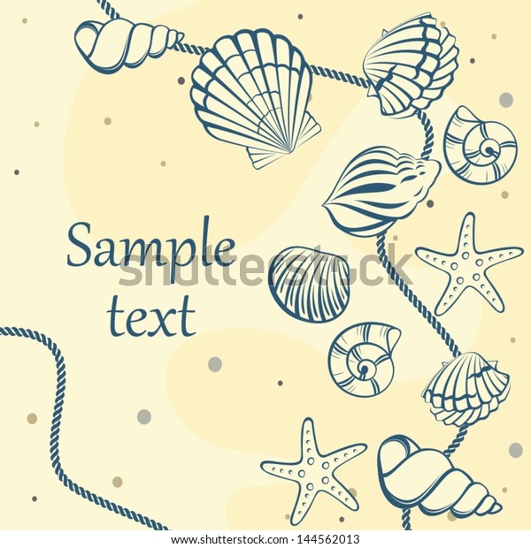 Seashell Card Stock Vector (Royalty Free) 144562013 | Shutterstock