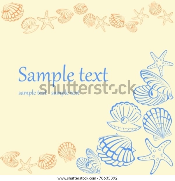 Seashell Card Stock Vector (Royalty Free) 78635392 | Shutterstock