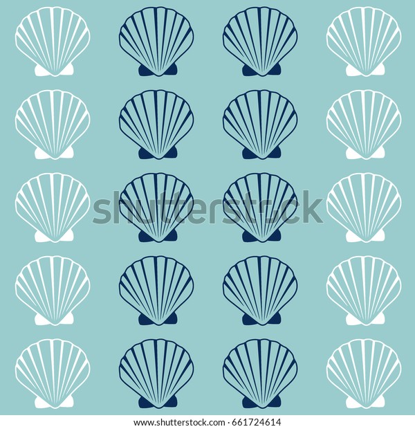 Seashell Pattern Marine Conch Repeating Vector Stock Vector (Royalty ...