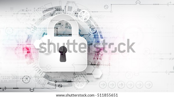 Secure Digital Space Virtual Confidential Structure Stock Vector ...