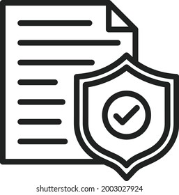 Secure Document Shield Icon Vector Image Stock Vector (Royalty Free ...