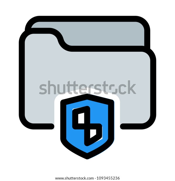 Secure File Folder Stock Vector (Royalty Free) 1093455236 | Shutterstock