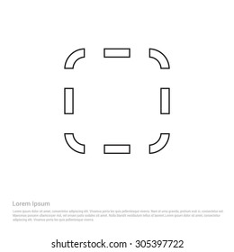 Selection Border Icon Vector Illustration Flat Stock Vector (Royalty ...