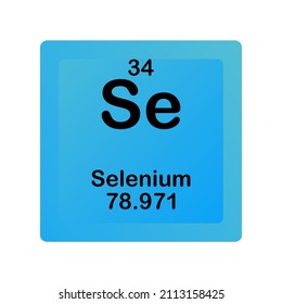 Selenium Se Chemical Element Vector Illustration Stock Vector (Royalty ...