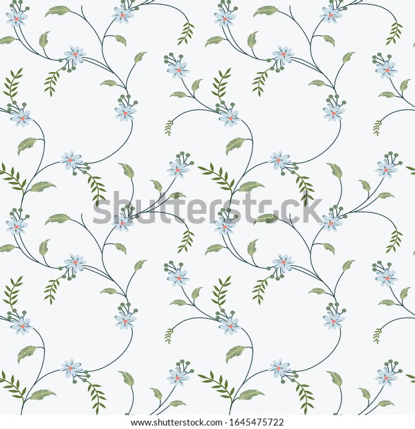 Semless Small Vector Flower Design Pattern Stock Vector (Royalty Free ...
