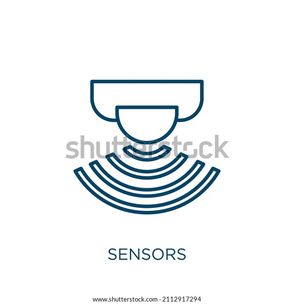 Sensors Icon Thin Linear Sensors Outline Stock Vector (Royalty Free ...