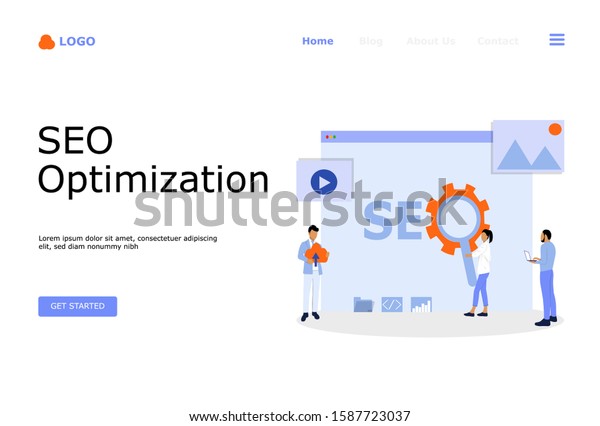Seo Optimization Vector Illustration Concept Suitable Stock Vector ...