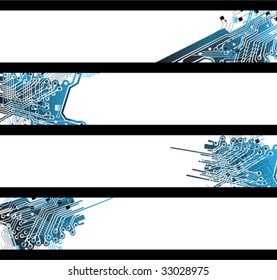 Separated Tech Shape Banners Stock Vector (Royalty Free) 33028975 ...