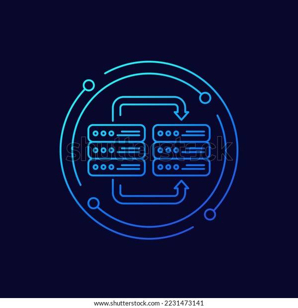 Server Backup Copy Data Icon Linear Stock Vector (Royalty Free) 2231473141 | Shutterstock
