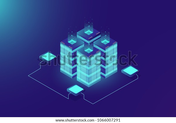 Server Room Rack Blockchain Technology Token Stock Vector Royalty Free 1066007291 Shutterstock