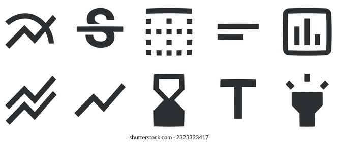 Set 10 Icons Text Editor Vector Stock Vector Royalty Free 2323323417 Shutterstock