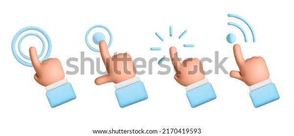 Juego de 3d toque vectorial o: vector de stock (libre de regalías ...