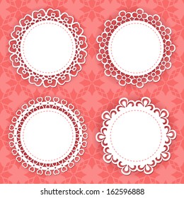 Lace Frame Set Stock Vector (Royalty Free) 68555674 | Shutterstock
