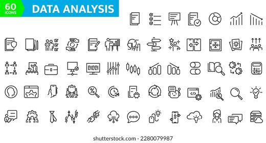 Industry Analysis Icon Collection Set Containing Stock Vector (Royalty ...