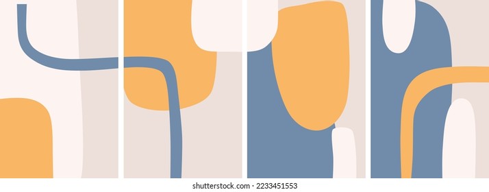 Set Abstract Background Template Handdrawn Various Stock Vector ...