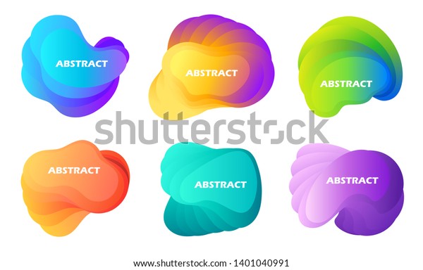 Set Abstract Forms Design Background Presentation Stock Vector (Royalty ...