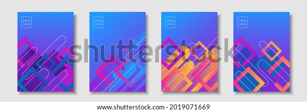 Set Abstract Geometric Shape Background Stock Vector (Royalty Free) 2019071669 | Shutterstock