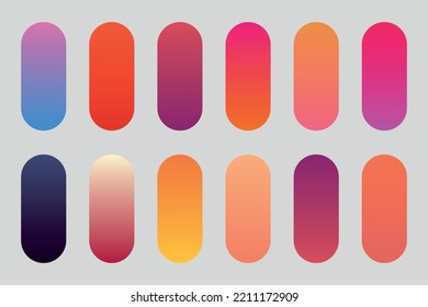Set Abstract Gradient Color Swatch Stock Vector (Royalty Free ...