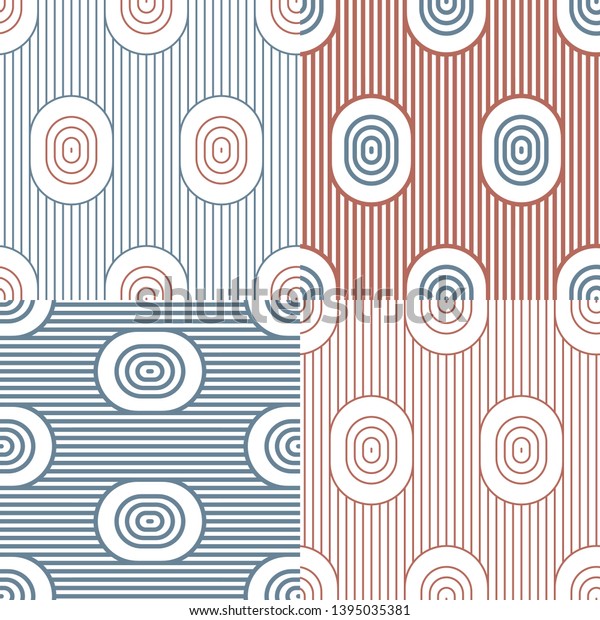 Set Abstract Stripes Vector Illustration Patterns Stock Vector (Royalty ...