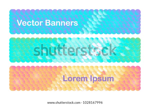Set Banners Sequins Stock Vector (Royalty Free) 1028167996 | Shutterstock