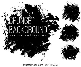 Set Black Ink Vector Stains Stock Vector (Royalty Free) 264295355 ...