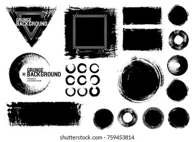 Set Black Ink Vector Stains: vector de stock (libre de regalías ...