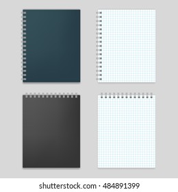 Big Collection Realistic Blank Black Open Stock Vector (Royalty Free ...