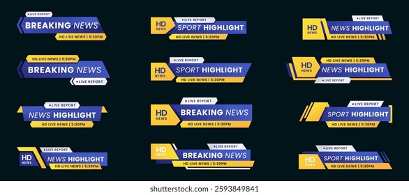 Set Breaking News Lower Third Bar Stock Vector (Royalty Free) 2593849841 | Shutterstock