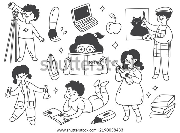 10,182 Children Reading Doodle Stock Vectors and Vector Art | Shutterstock