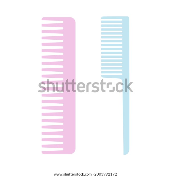 Set Cartoon Combs Isolated On White Stock Vector (Royalty Free ...